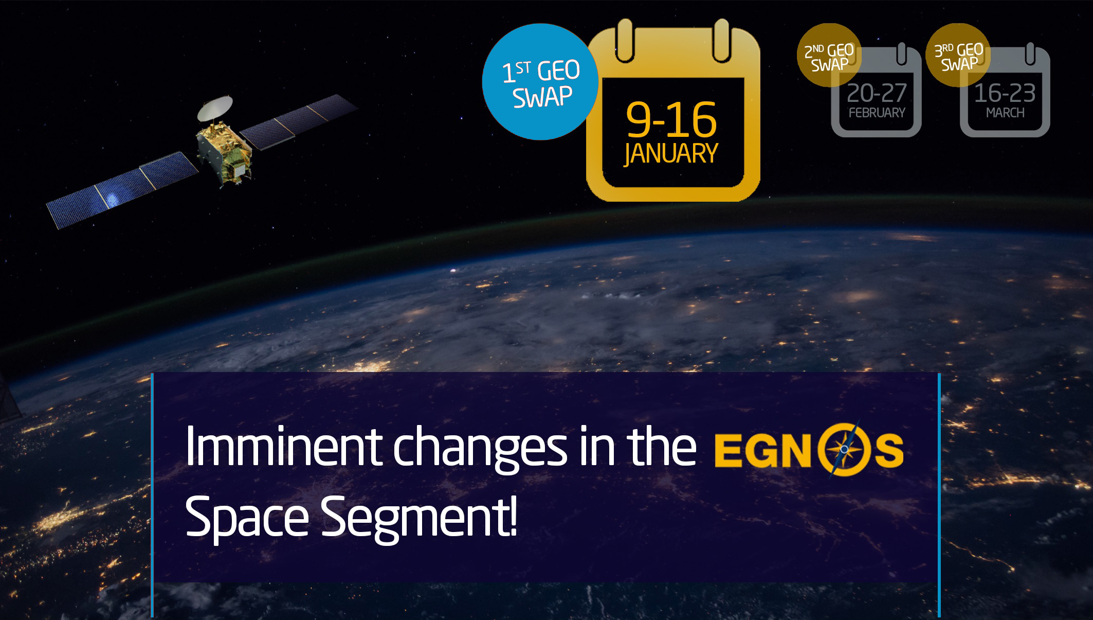 Imminent changes in the EGNOS Space Segment!! | EGNOS User Support Website